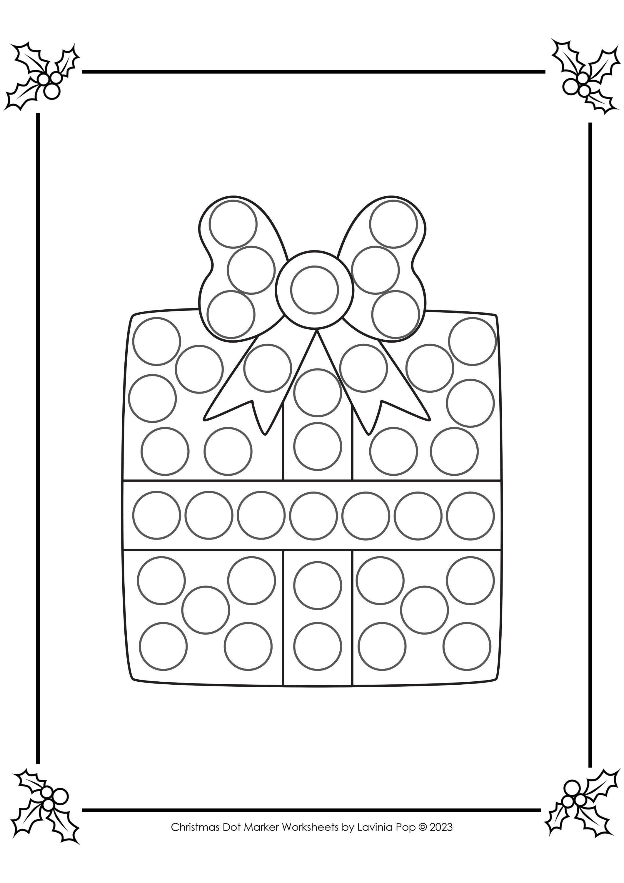 Christmas Dot Marker Printable Activity | Dot-a-dot | Preschool | Prek ...