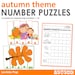 Autumn Number Puzzles | Printable Math Activity for Preschool and ...
