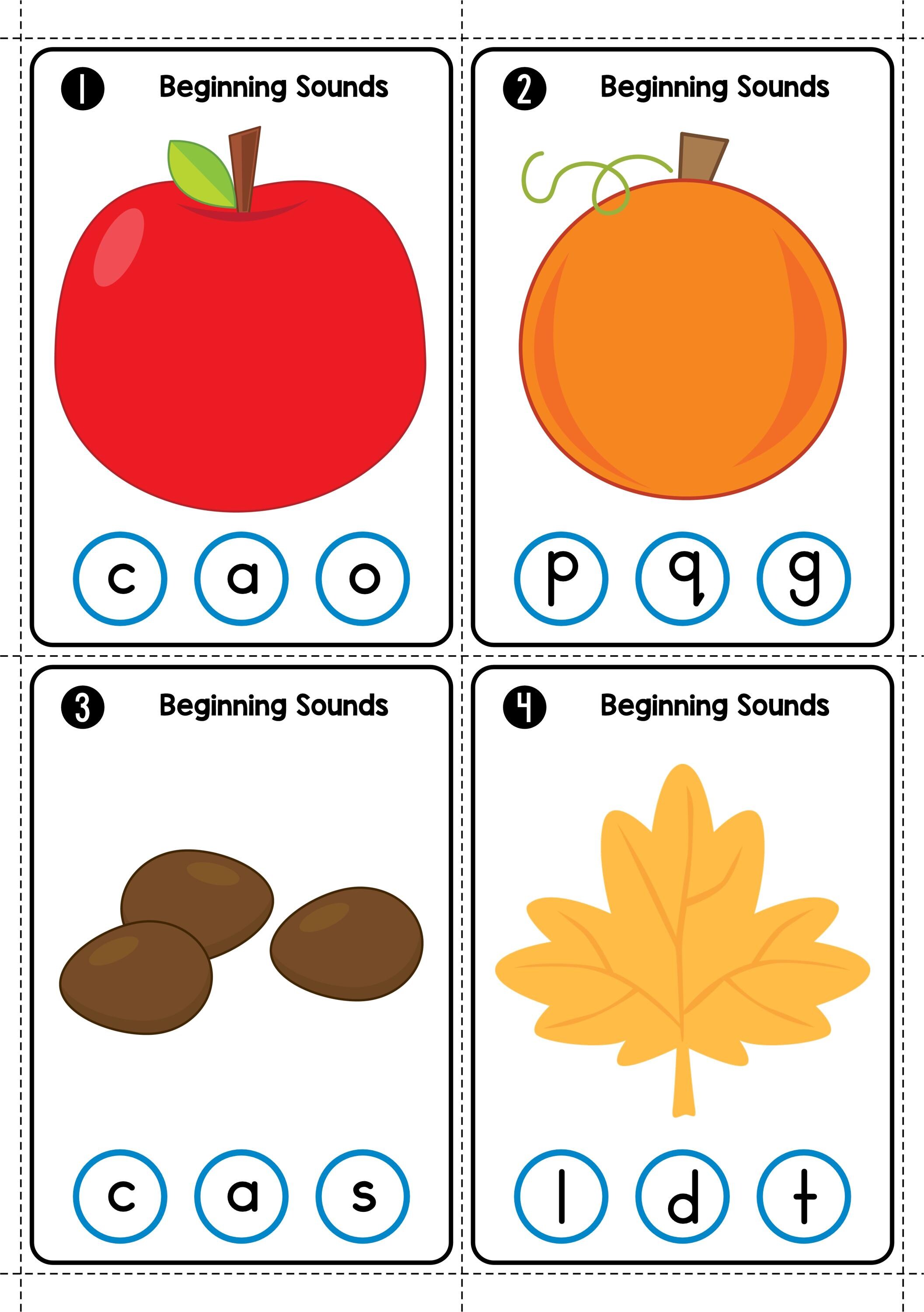 Clip the Beginning Sound | Autumn / Fall Theme - Etsy