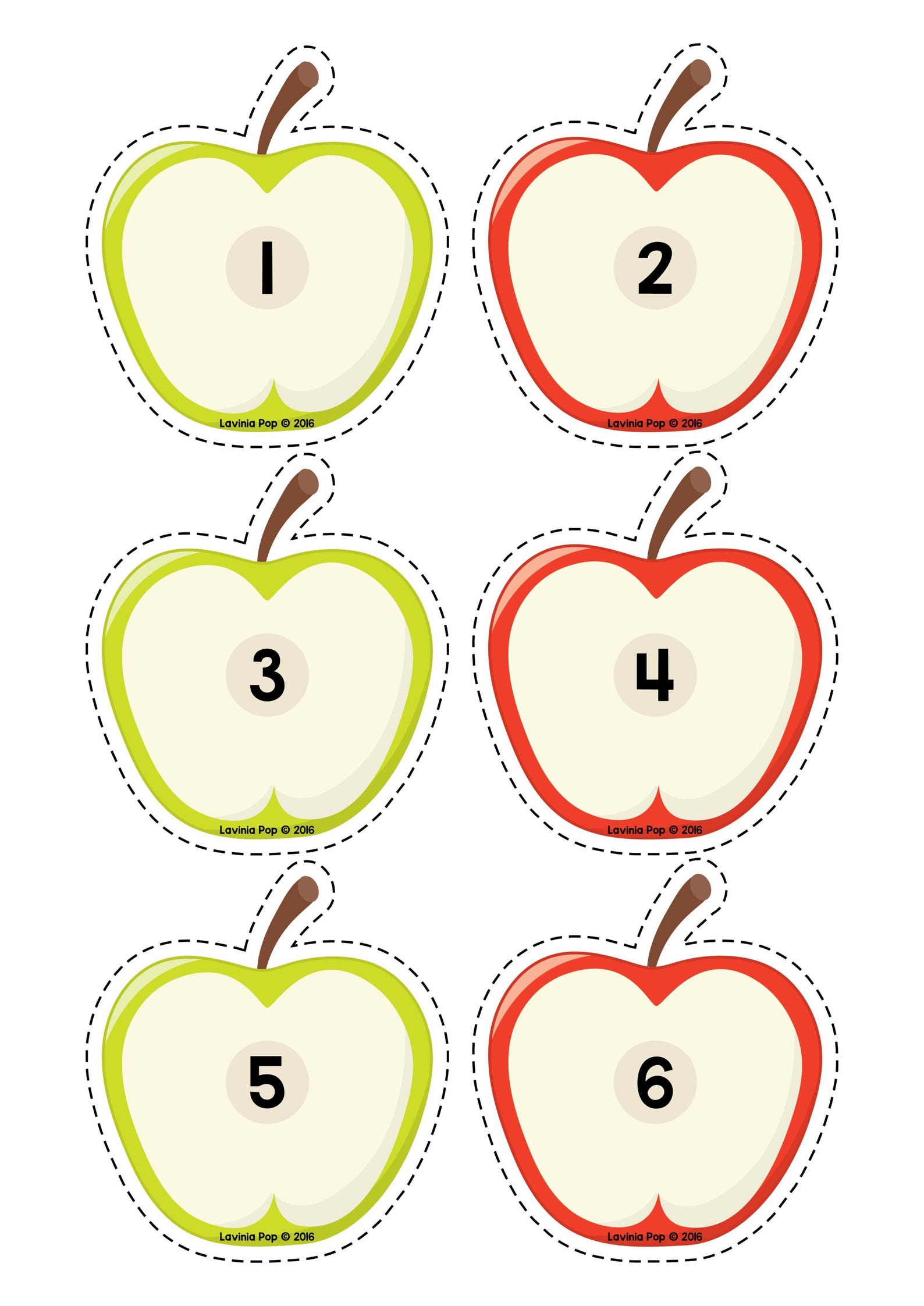 Apple Seed Counting Printable Activity - Etsy
