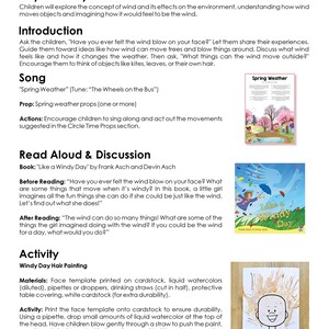 Spring Weather Preschool Theme Curriculum Printables | Preschool Circle ...