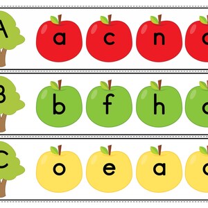 Alphabet Apples and Apple Tree Letter Match Activity - Etsy