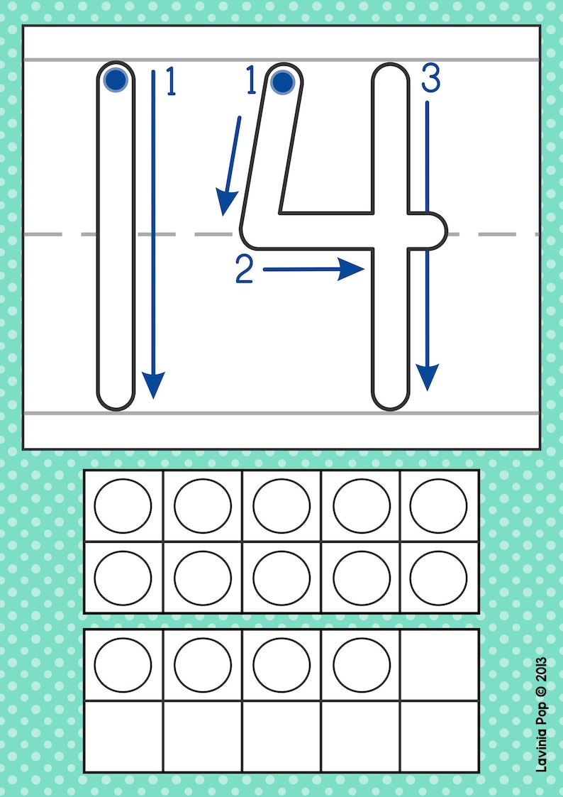 Number Play Dough Mats With Ten Frames (0-20) - Etsy