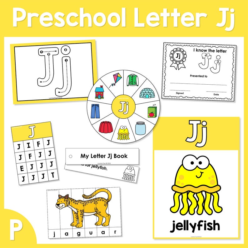 Preschool Alphabet Letter of the Week Curriculum J - Etsy