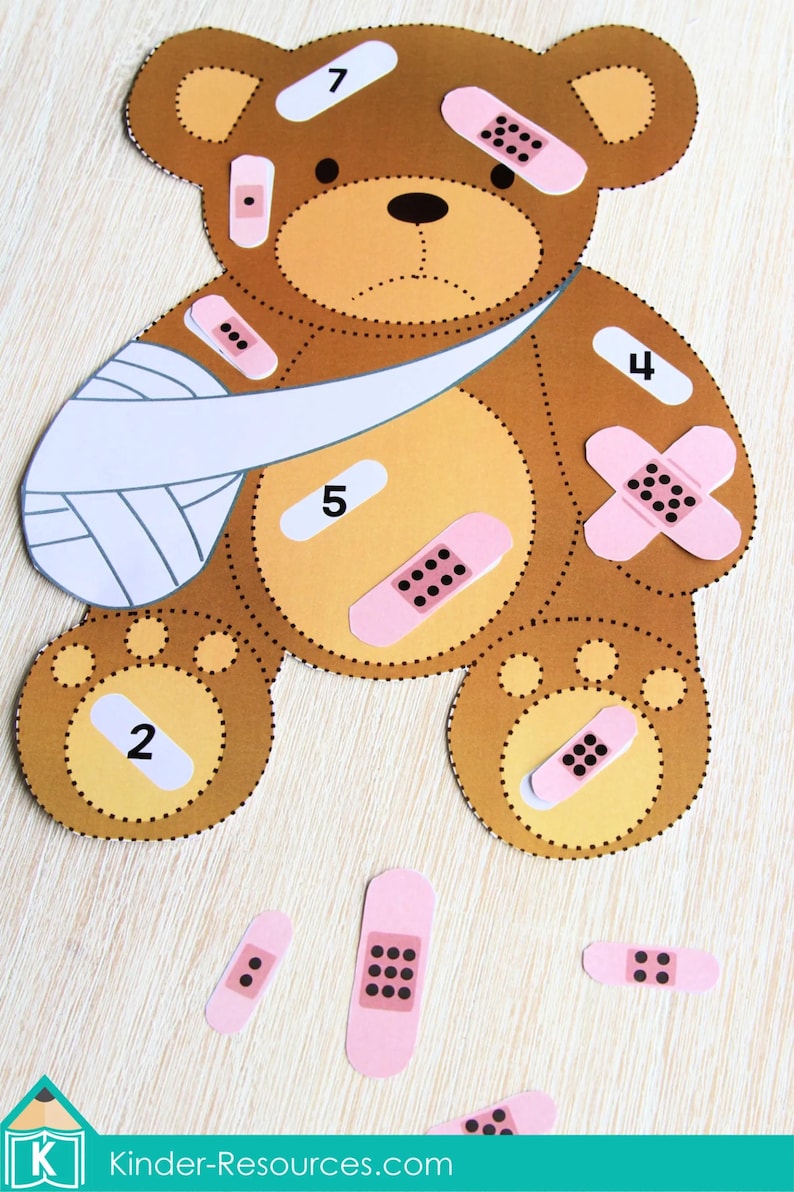 Sick Teddy Counting Printable Activity | Dramatic Play - Etsy