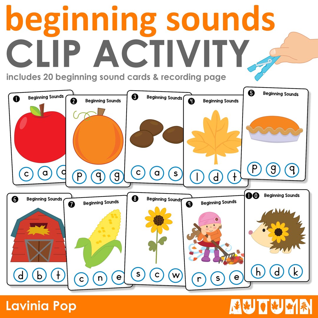 Clip the Beginning Sound | Autumn / Fall Theme - Etsy