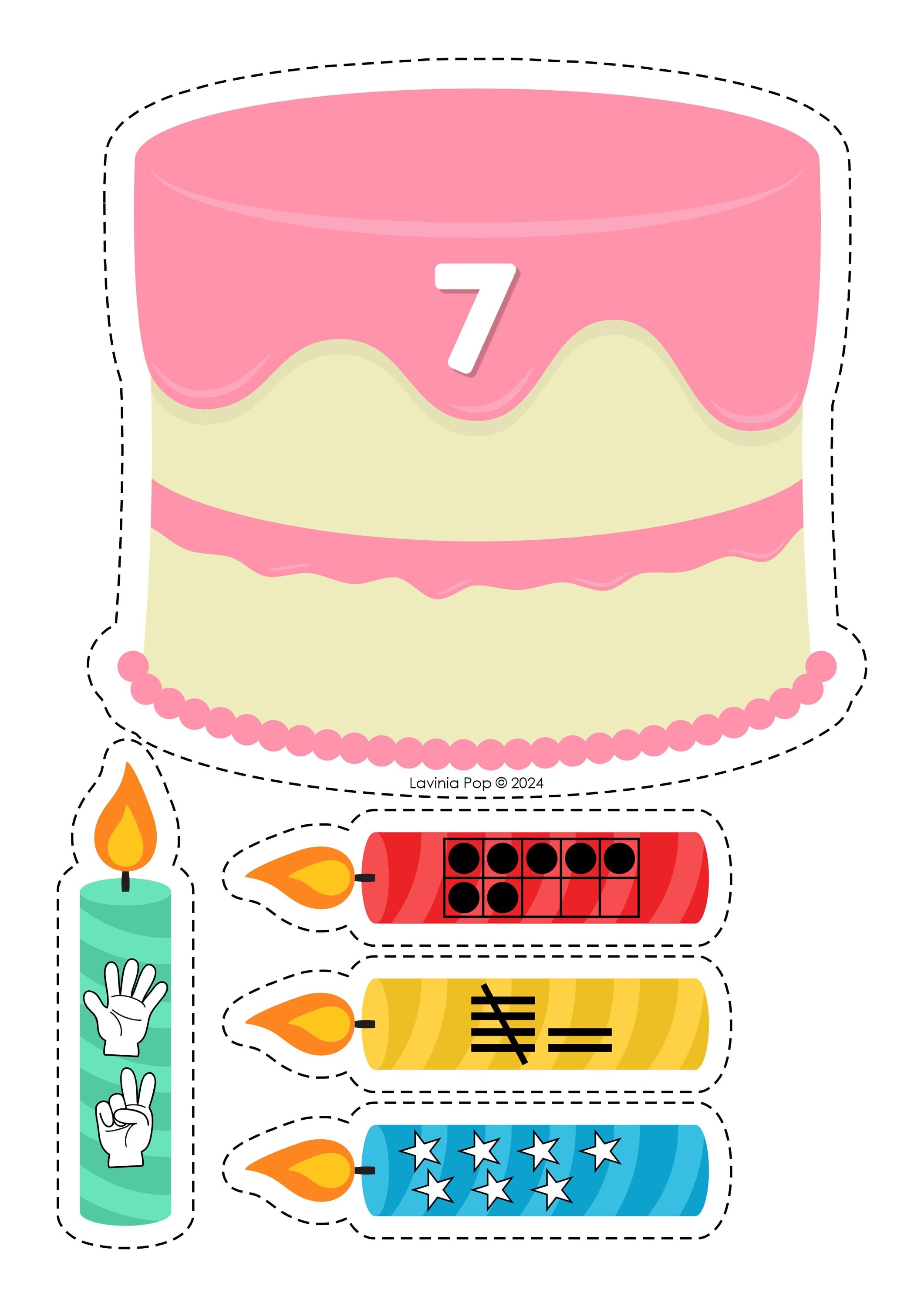 Birthday Cake and Candles Number Sense Activity | Number Recognition ...