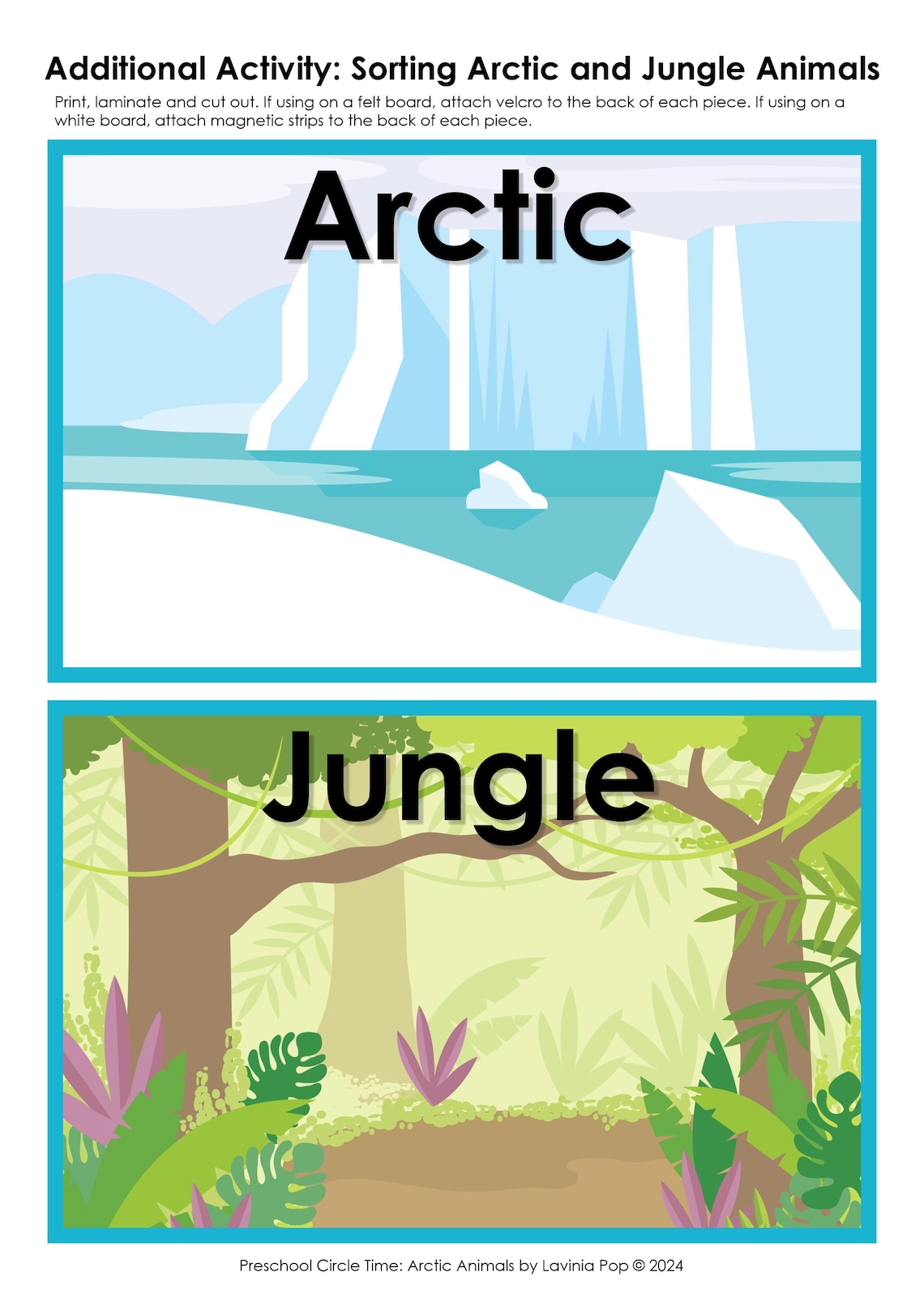 Arctic Animals Preschool Theme Curriculum Printables | Preschool Circle ...