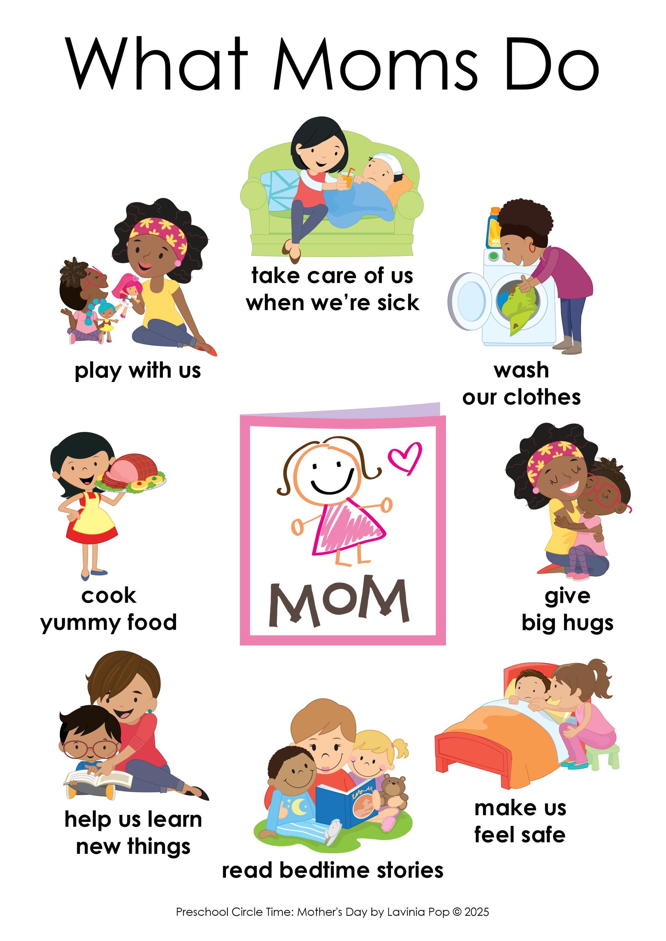 Mother's Day Preschool Theme Curriculum Printables | Preschool Circle ...