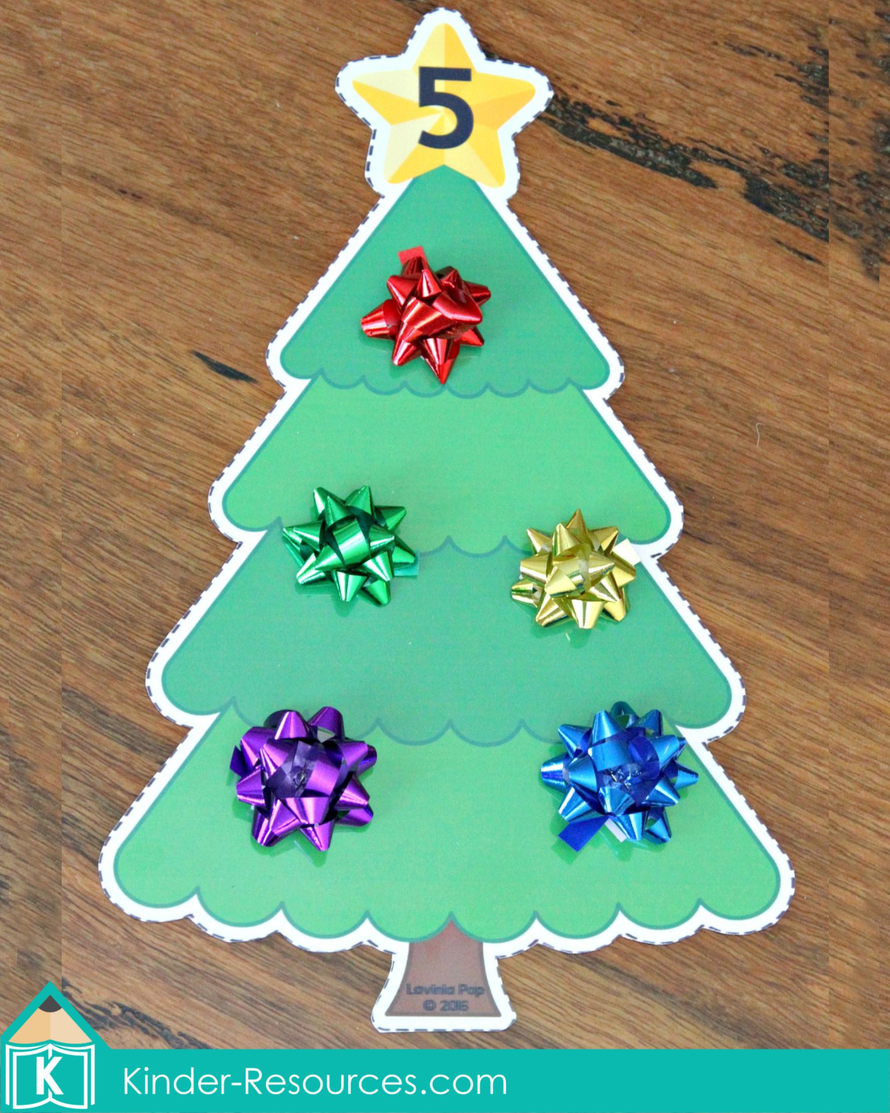 Christmas Tree and Ornament Number Match Activity | Number Sense ...