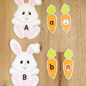 Bunny Alphabet Matching Printable Activity | Alphabet Busy Book ...