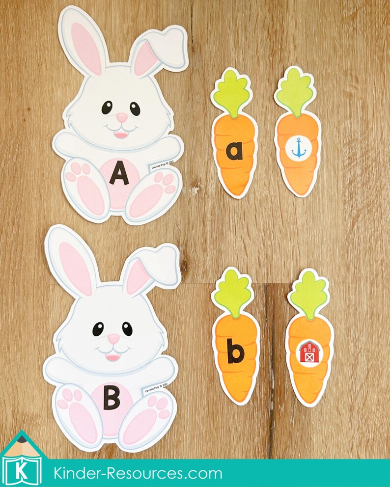 Bunny Alphabet Matching Printable Activity | Alphabet Busy Book ...