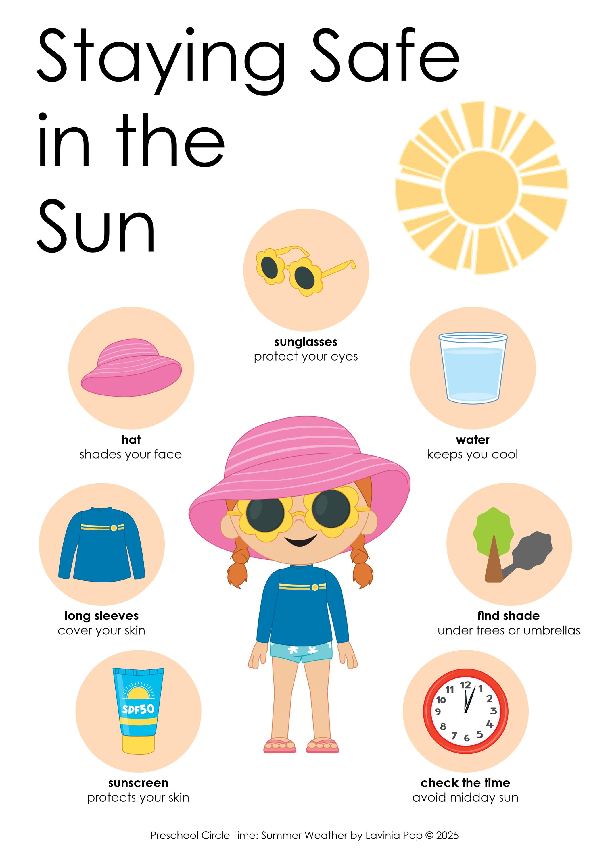 Summer Weather Preschool Theme Curriculum Printables | Preschool Circle ...