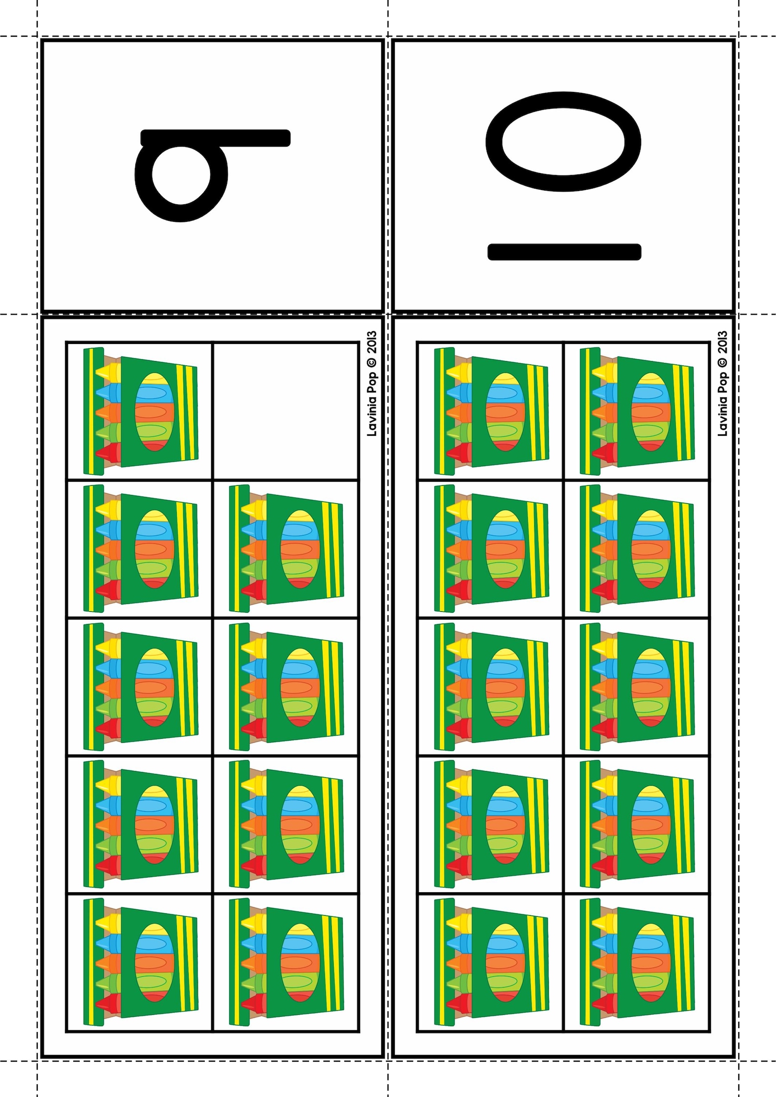Crayon Box Ten Frame Match Printable Activity: Numbers 1-10 - Etsy
