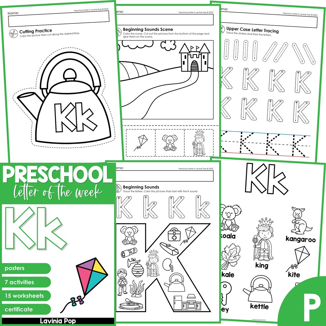 Preschool Alphabet Letter of the Week Curriculum K - Etsy