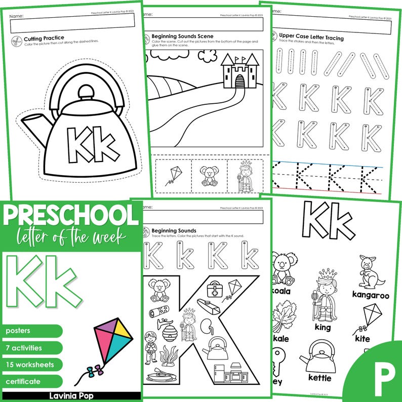 Preschool Alphabet Letter of the Week Curriculum K - Etsy