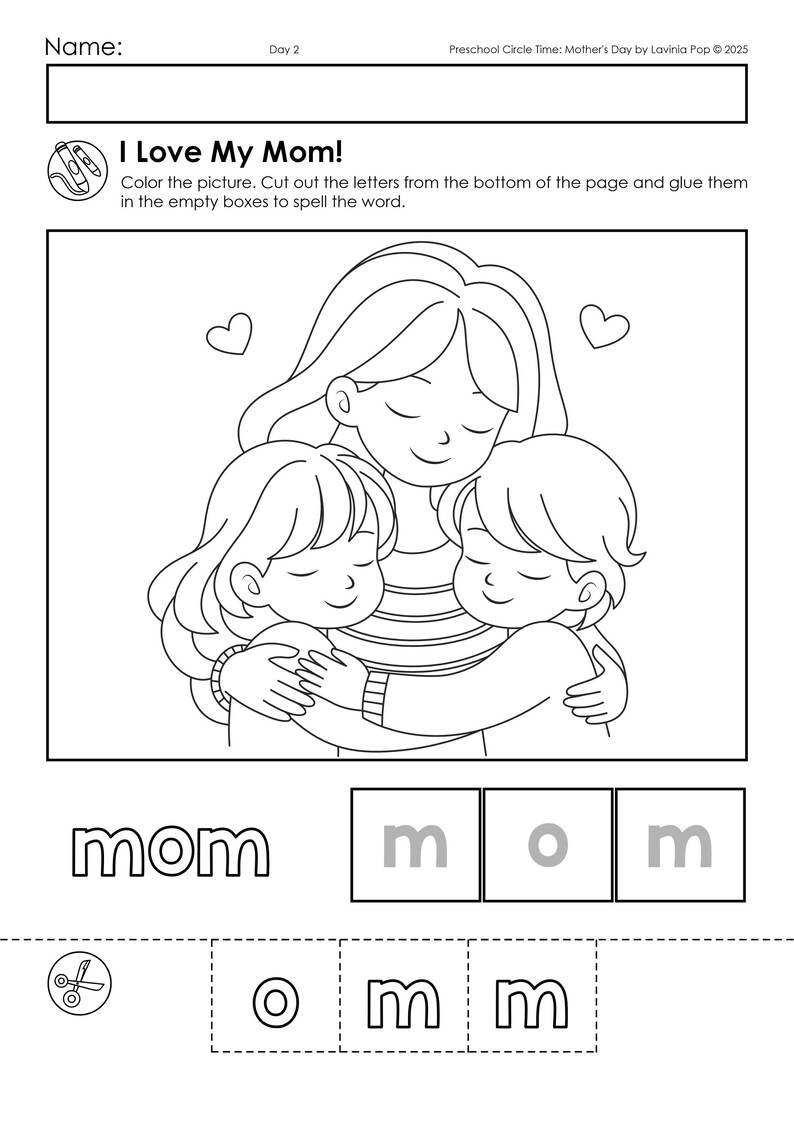 Mother's Day Preschool Theme Curriculum Printables | Preschool Circle ...