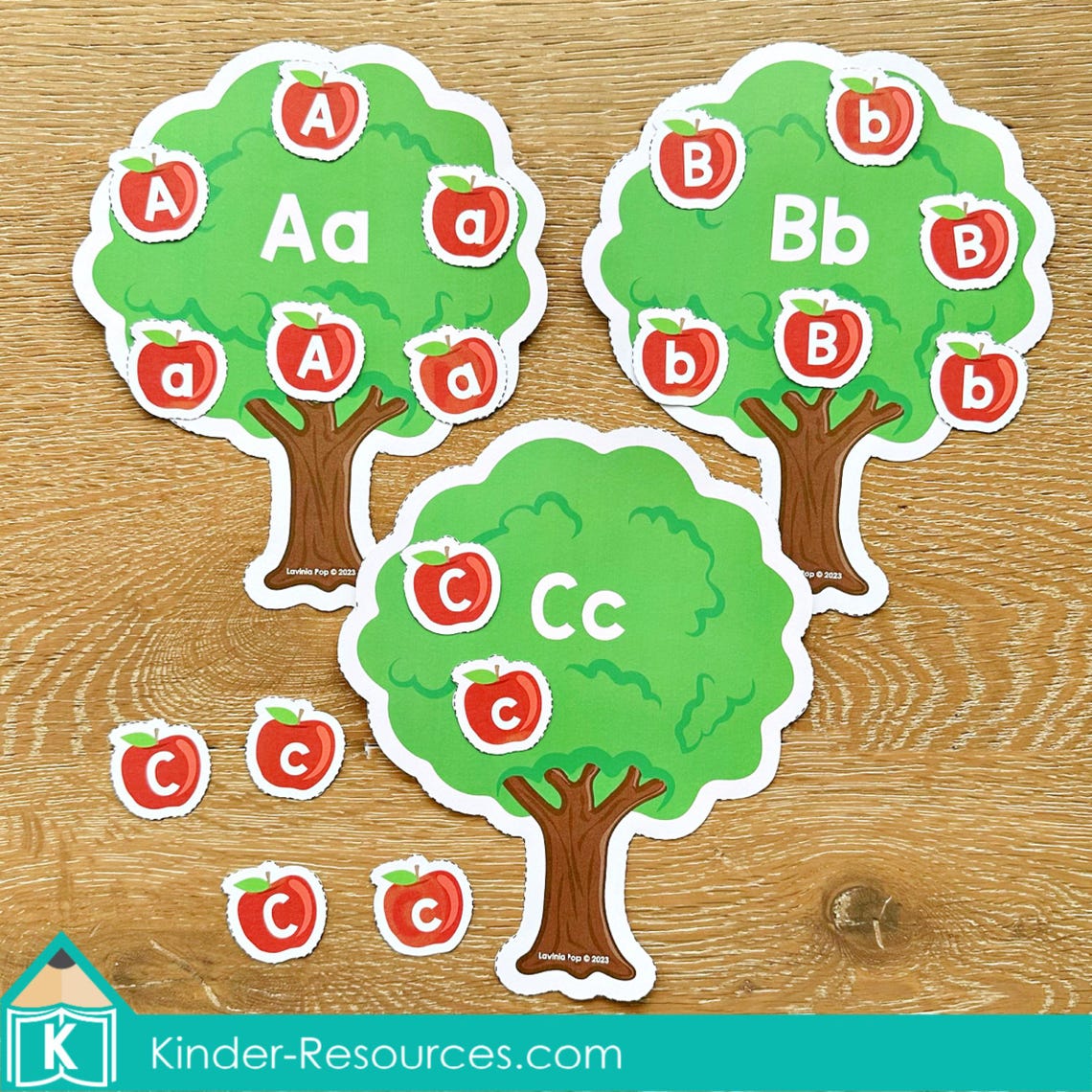 Apple Tree Alphabet Match | Upper and Lower Case Letter Recognition ...
