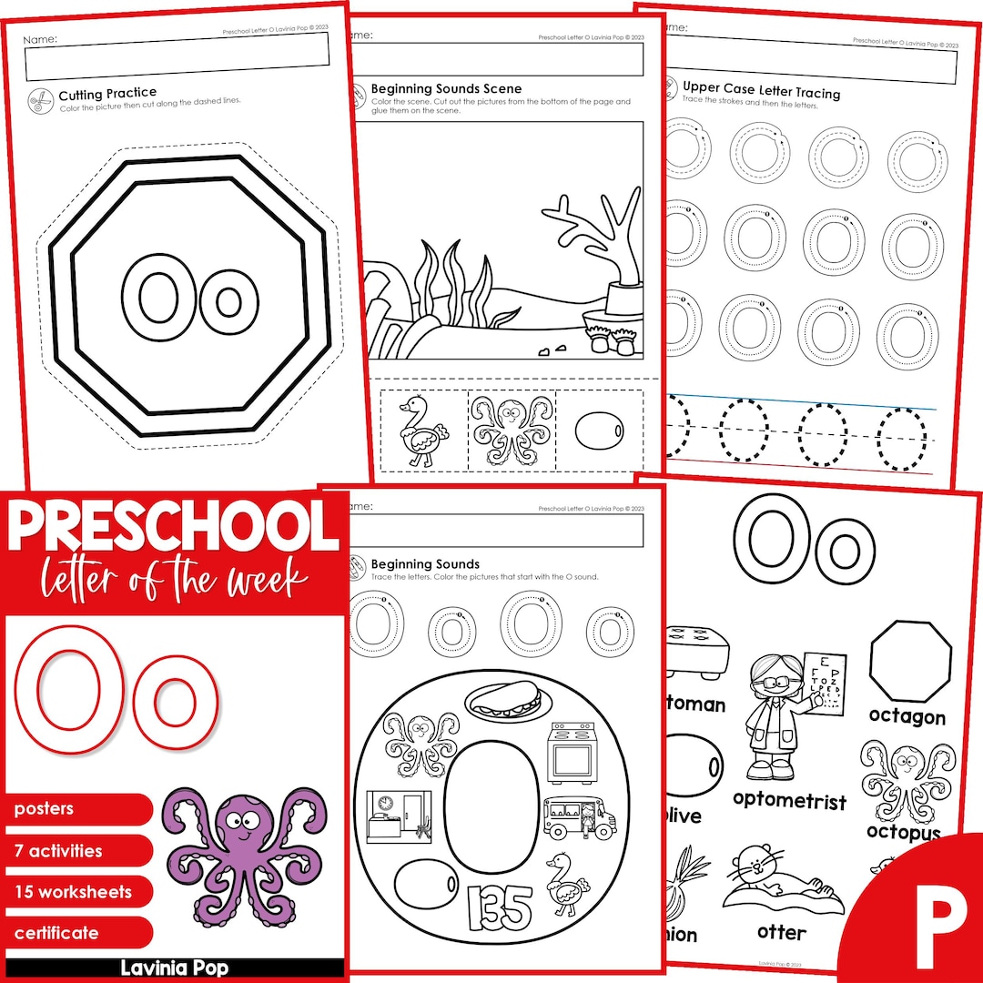 Preschool Alphabet Letter of the Week Curriculum O - Etsy