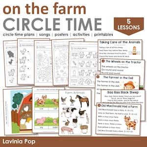 Farm Preschool Curriculum Printables | Farm Preschool Circle Time ...