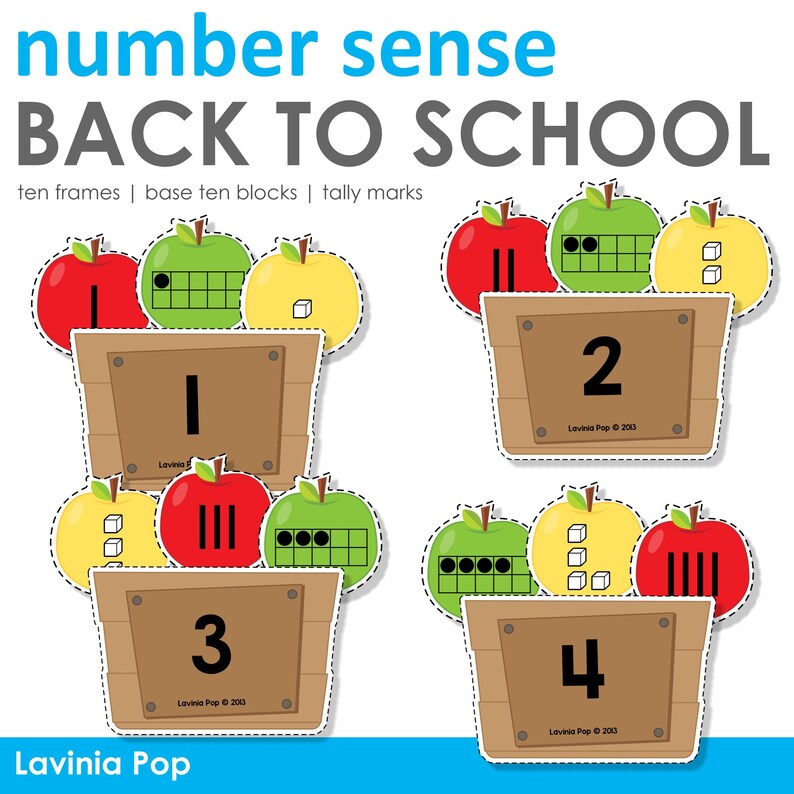 Apple Number Sense Sorting Activity - Etsy