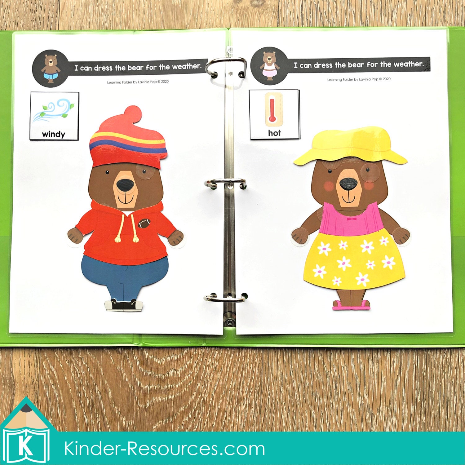 Learning Folder | Toddler Binder: Weather Bears Printable Activity - Etsy