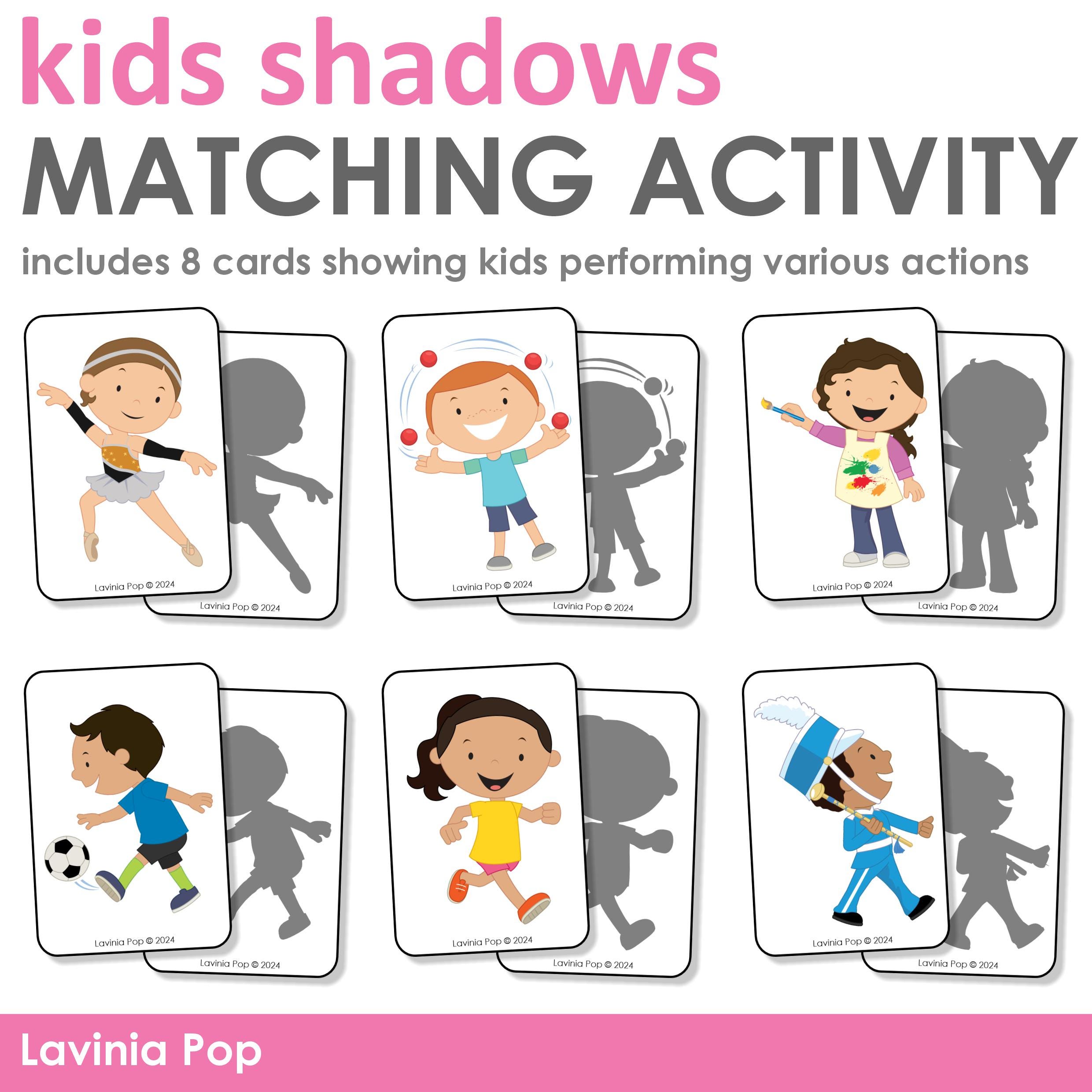 Kids Activities Shadow Matching Game | Printable Activity - Etsy
