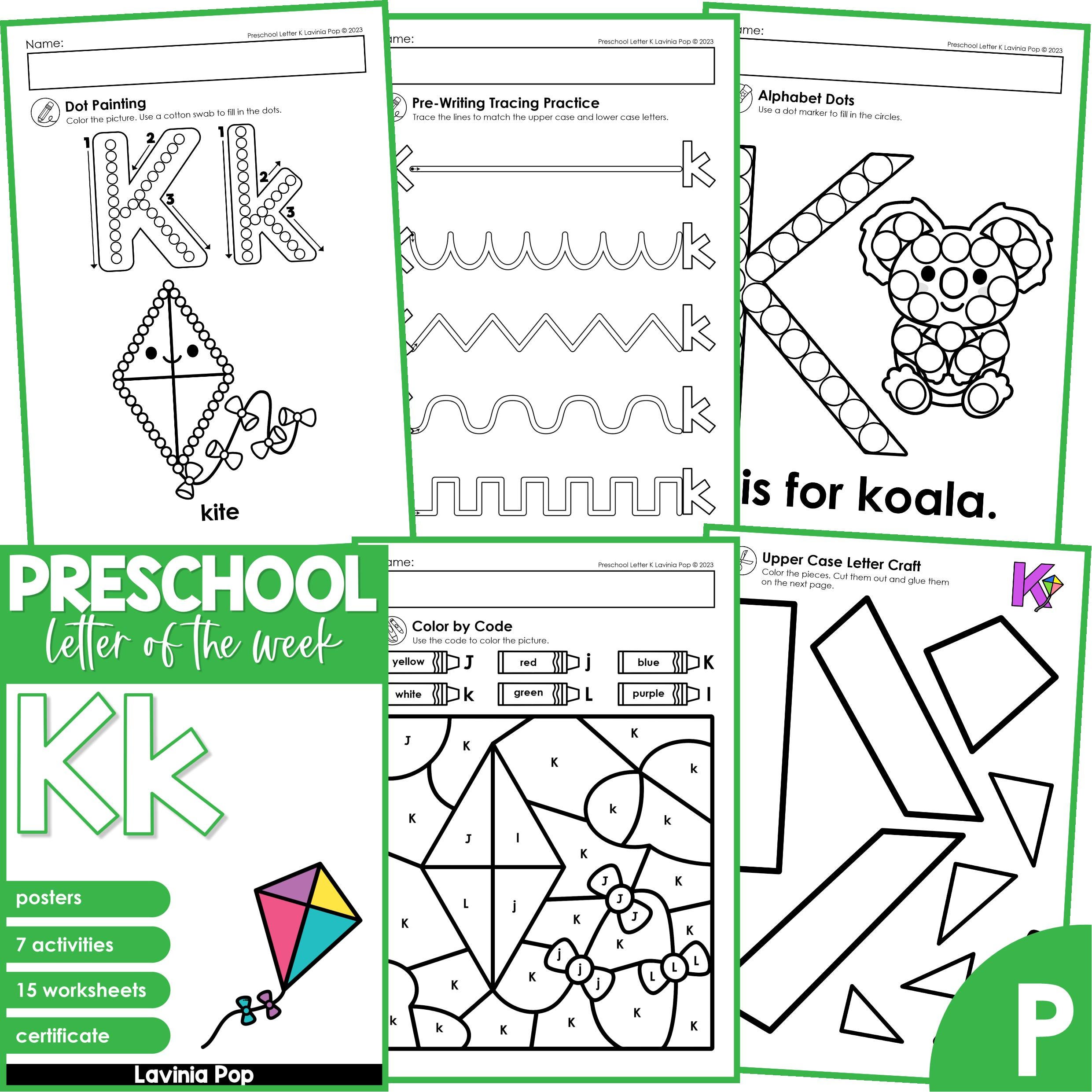 Preschool Alphabet Letter of the Week Curriculum K - Etsy