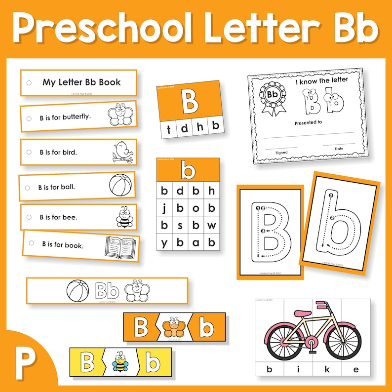 Preschool Alphabet Letter of the Week Curriculum B - Etsy