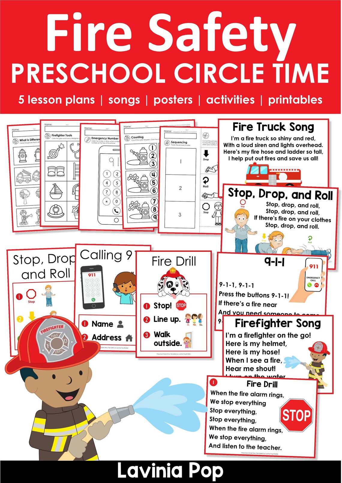 Fire Safety Preschool Curriculum Printables | Fire Safety Preschool ...