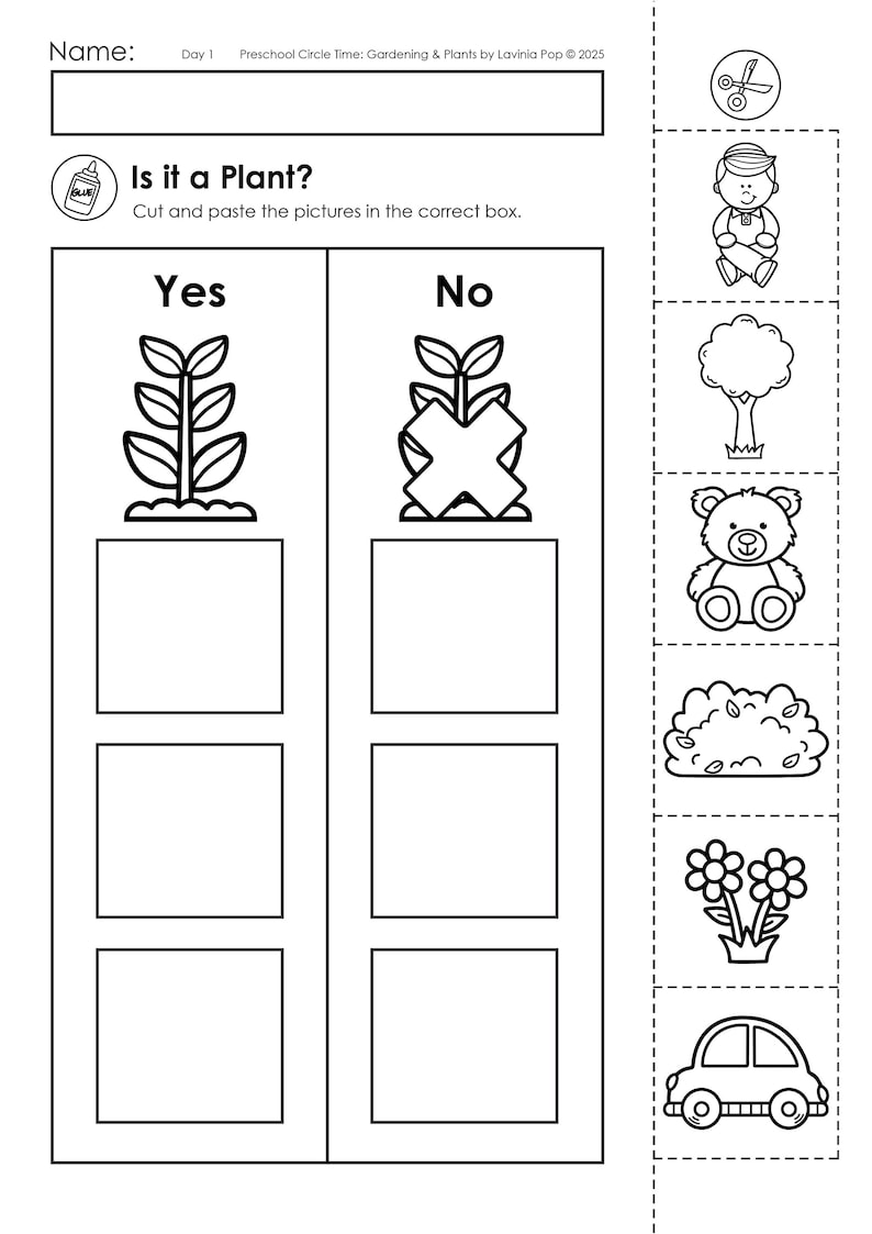 Gardening and Plants Preschool Theme Curriculum Printables | Preschool ...