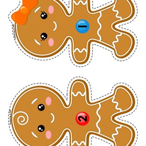 Gingerbread Boy and Girl Christmas Counting Activity | Printable Math ...
