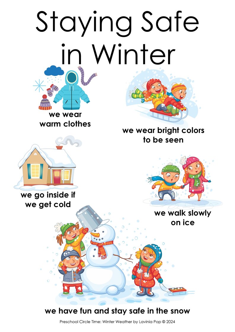 Winter Weather Preschool Theme Curriculum Printables | Preschool Circle ...