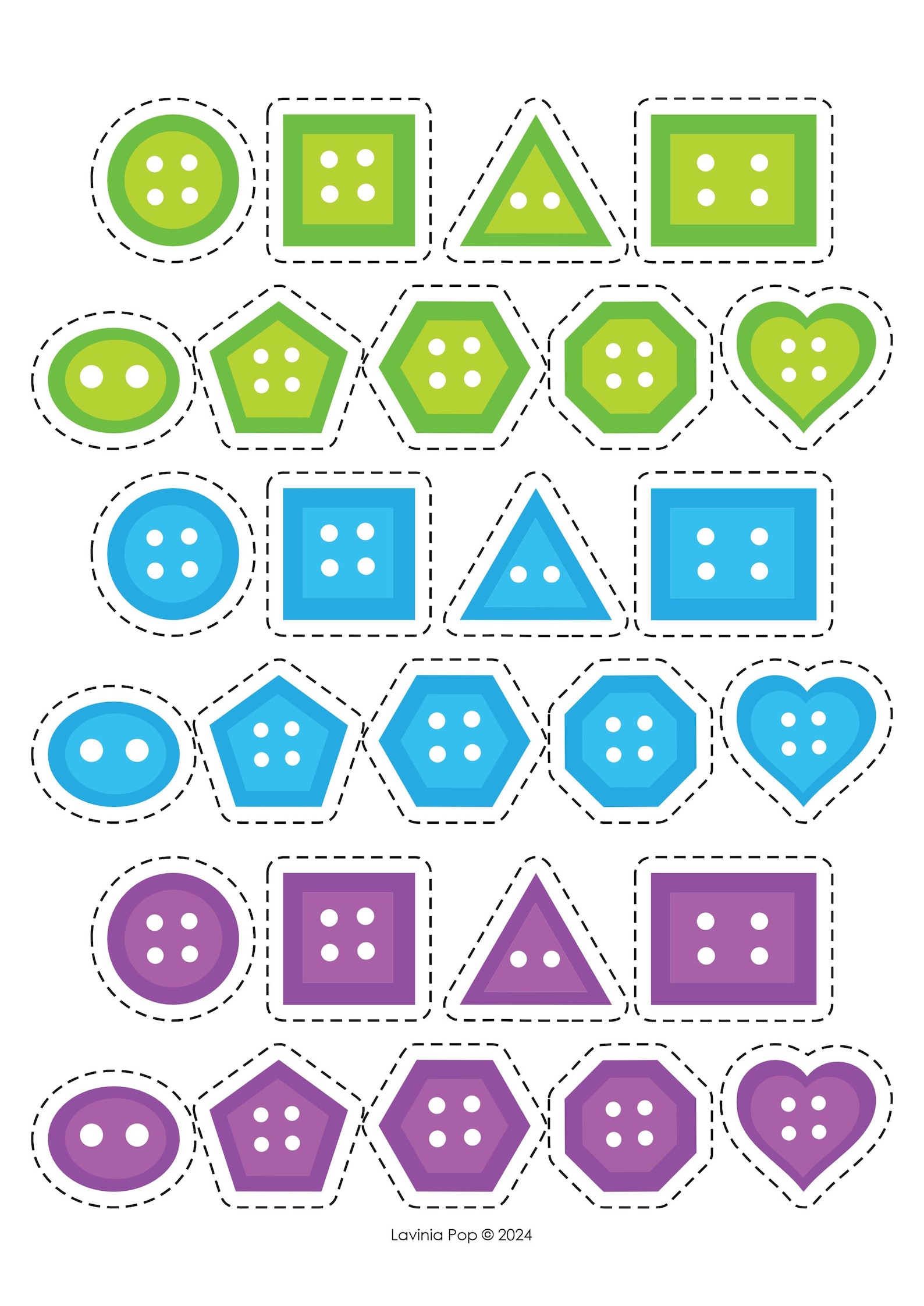 Buttons and Jars Shape Match | Fun Shape Recognition and Sorting Game ...