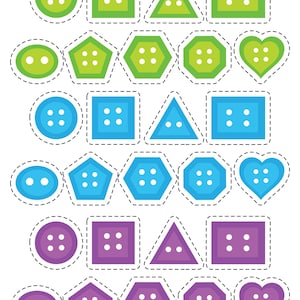 Buttons and Jars Shape Match | Fun Shape Recognition and Sorting Game ...
