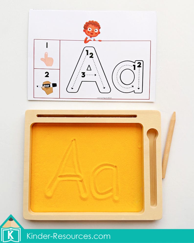 Alphabet Tracing Cards: Kids With Upper and Lower Case Letters - Etsy