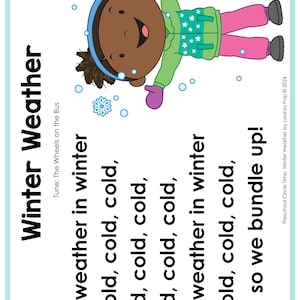Winter Weather Preschool Theme Curriculum Printables | Preschool Circle ...