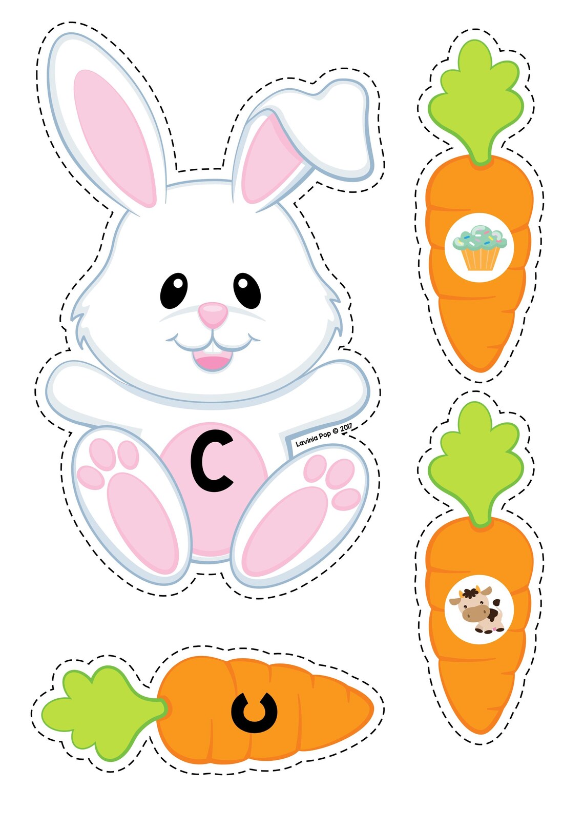 Bunny Alphabet Matching Printable Activity | Alphabet Busy Book ...
