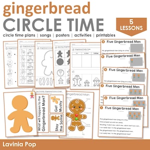 Gingerbread Christmas Preschool Theme Curriculum Printables | Preschool ...