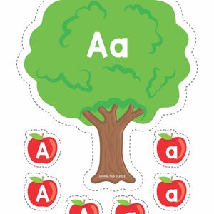 Apple Tree Alphabet Match | Upper and Lower Case Letter Recognition ...