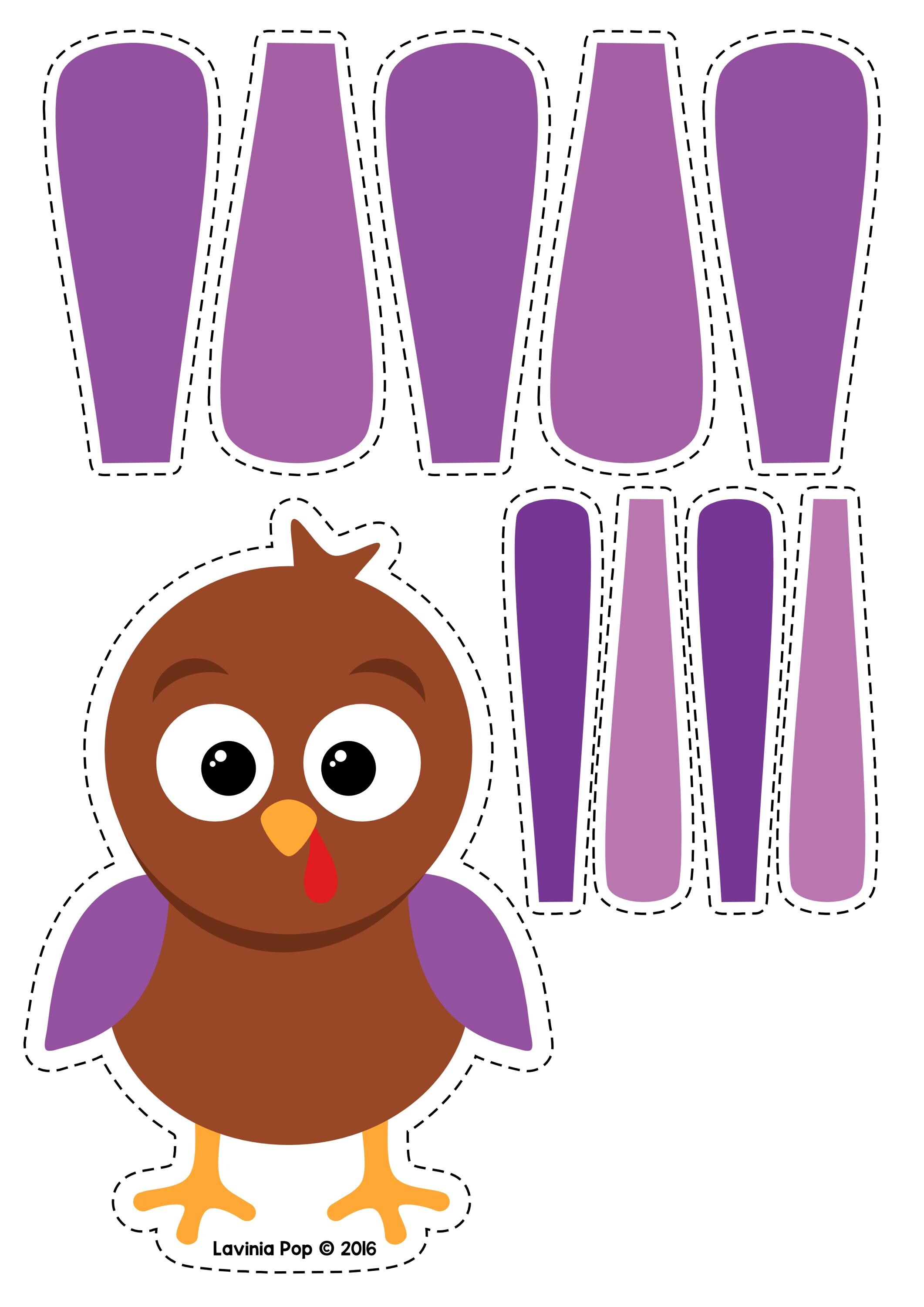 Thanksgiving Turkey Feather Color Match Printable Activity Toddlers and ...
