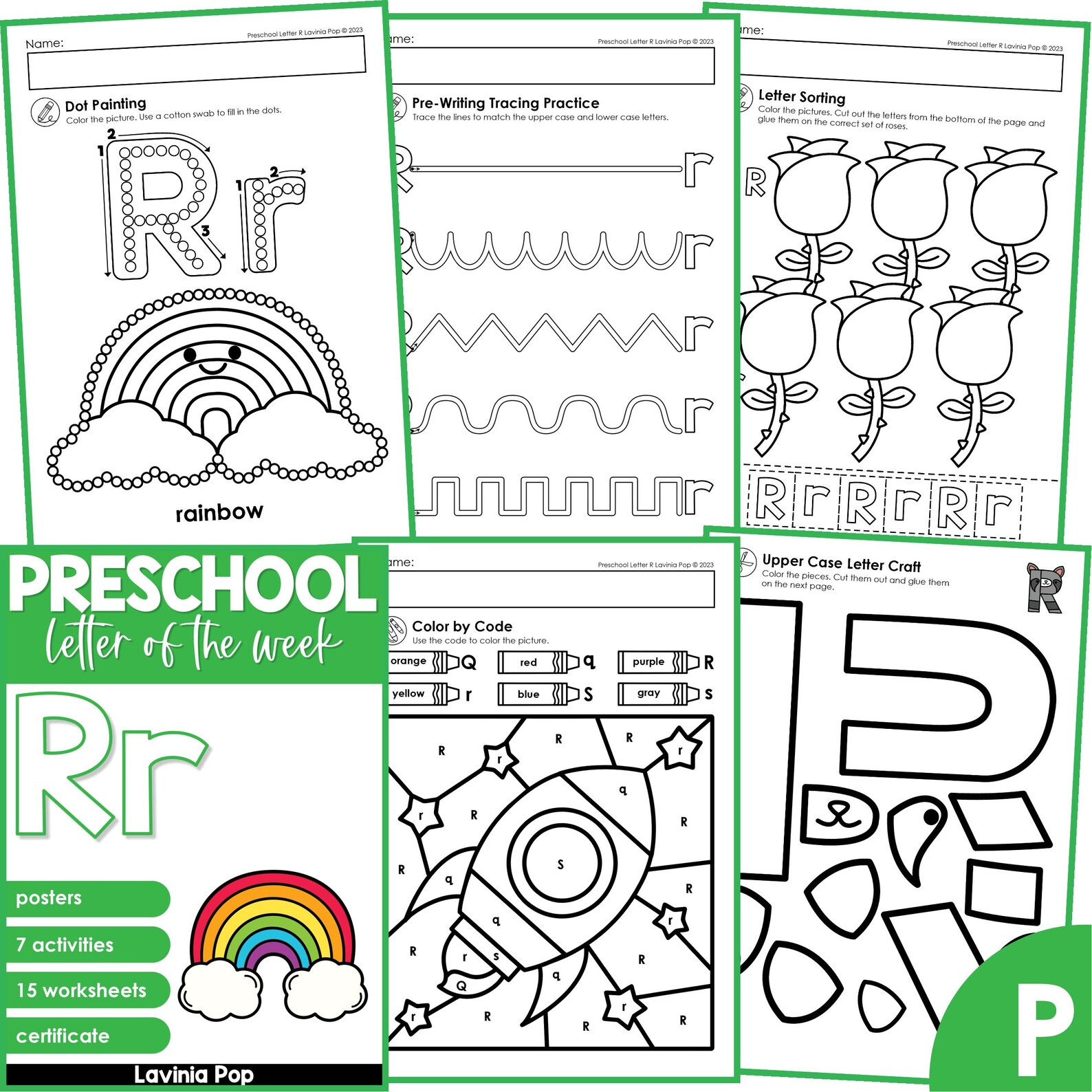 Preschool Alphabet Letter of the Week Curriculum R - Etsy