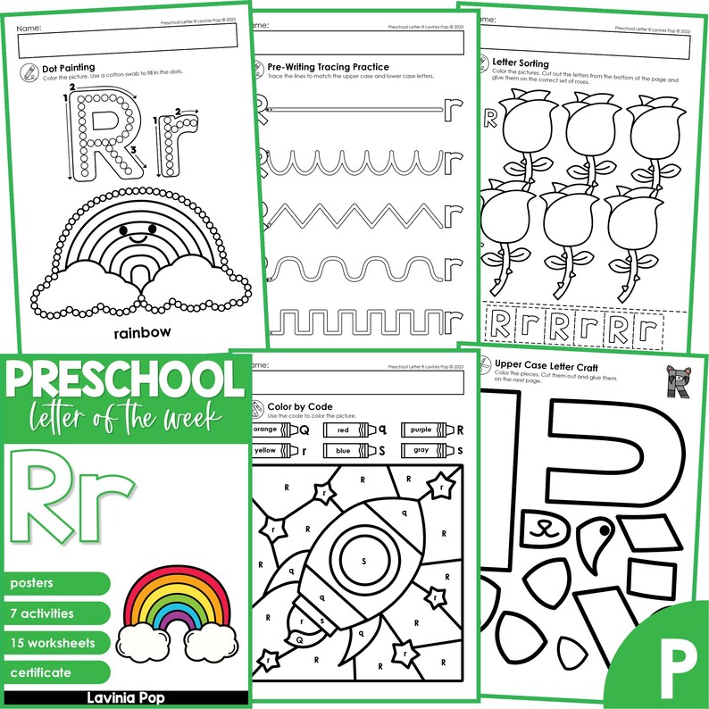 Preschool Alphabet Letter of the Week Curriculum R - Etsy