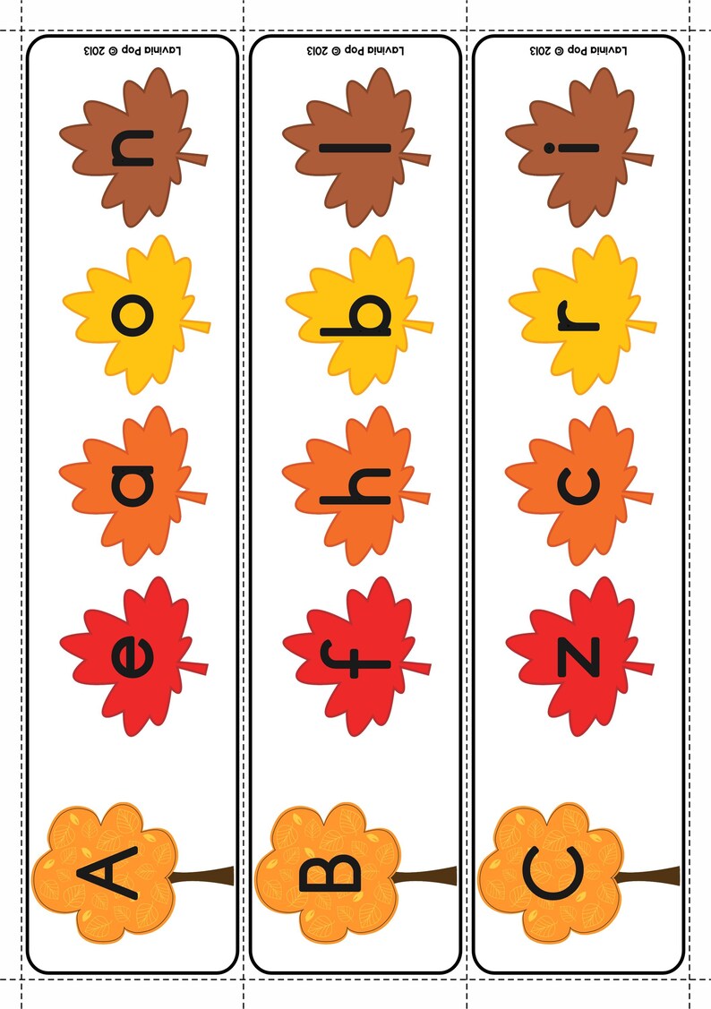 Upper and Lower Case Letter Match Activity | Autumn / Fall Theme - Etsy