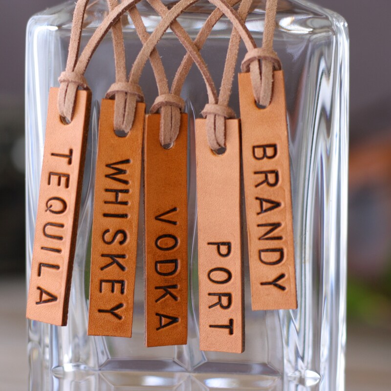 Leather Decanter Tag - Etsy