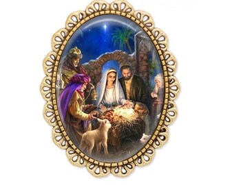 Nativity Pin - Etsy