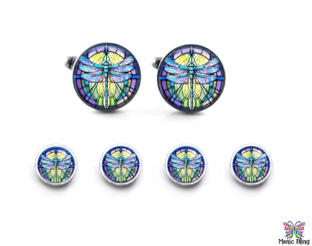 Metallic Dragonfly Cufflinks and Shirt Studs | Gold or Silver Elegant ...