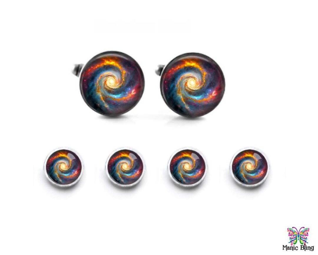 Metallic Galaxy Cufflinks and Shirt Studs | Space Cufflinks and Tuxedo ...