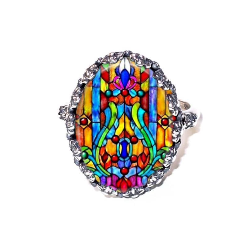 Stained Glass Ring - Etsy