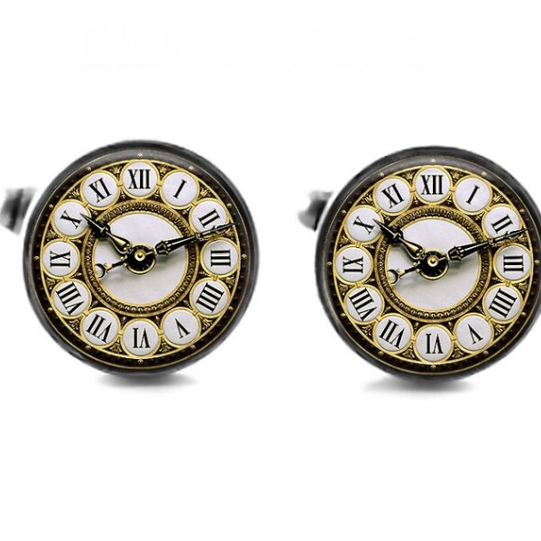 Clock Cufflinks - Etsy
